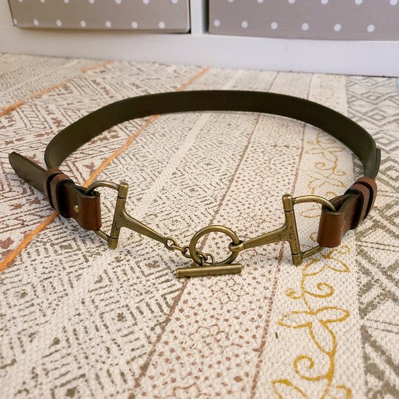 Accessories | Brown Leather Toggle Ring Belt | Poshmark